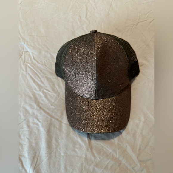 CC Boutique | Accessories | Cc Sparkly Brownrose Gold Baseball Cap ...